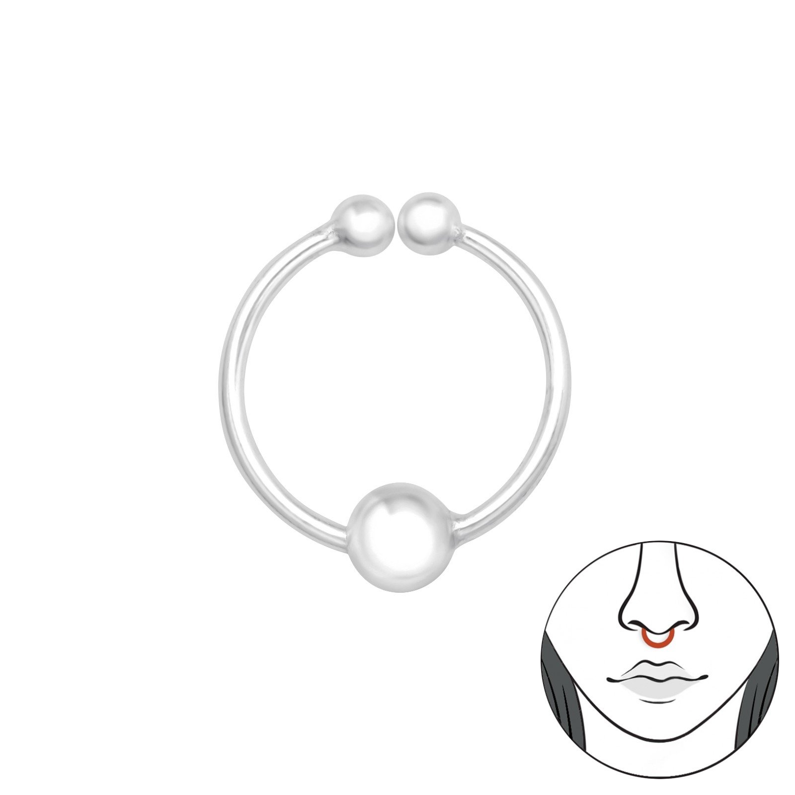 Faux Ball Septum Piercing - Aurum Oasis Jewellery